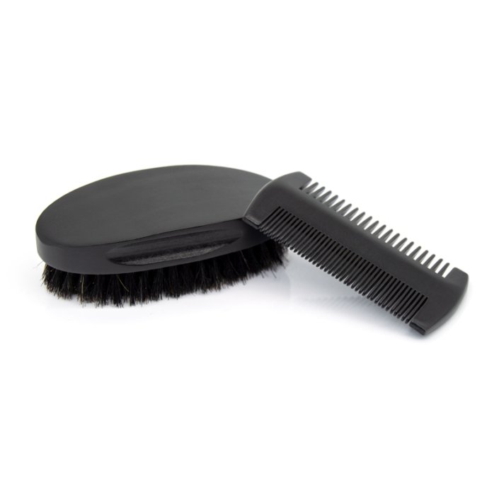 Custom Logo Beard Comb and Brush - Bulk Handmade - Awilke Branding